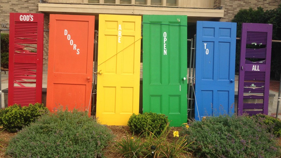 Vandals damage 'rainbow doors' outside church | WJAR