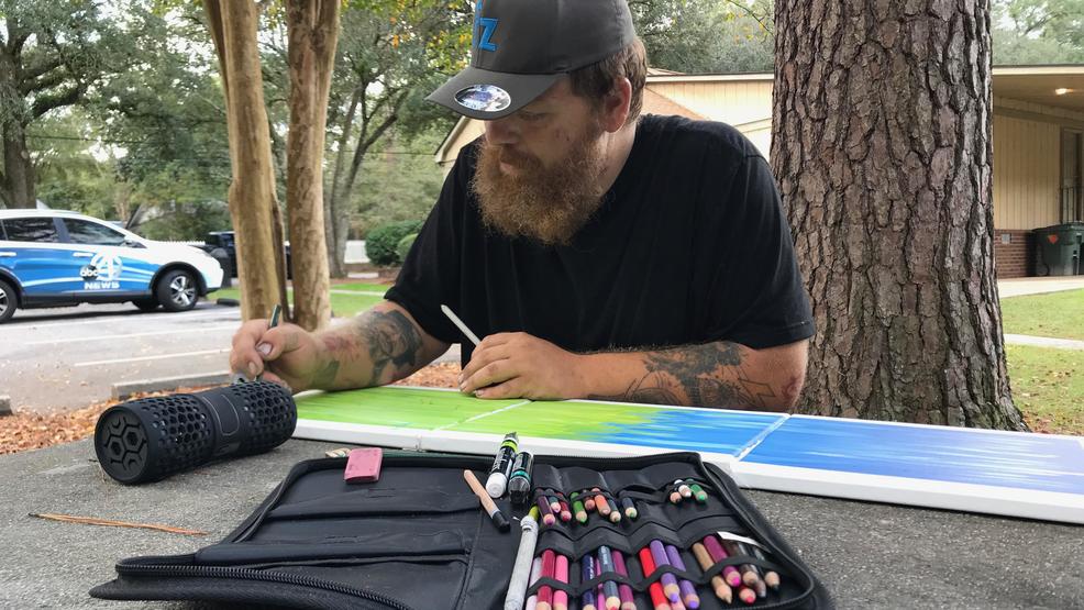 Homeless artist using his work to overcome drug addiction, get off the ...